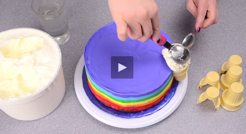 Decadent Rainbow Ice Cream Cake Made Easy Beauty Of Planet Earth