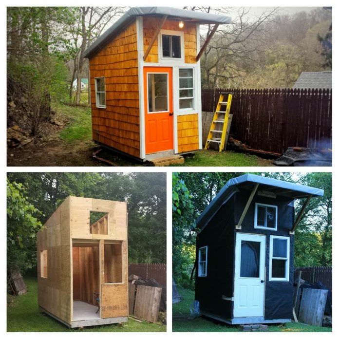 13-year-old builds his own mini-house in his backyard, look inside and ...